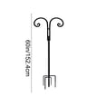 Cadancy Outdoor Shepherd Hook Solar Light Holder Garden Stake Double ...