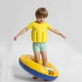 Boys One Piece Floating Swimsuit Solid Colour Short Sleeved Boys ...
