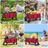 Vecukty Collapsible Mini Wagon for Camping, Shopping, Beach, Garden ...