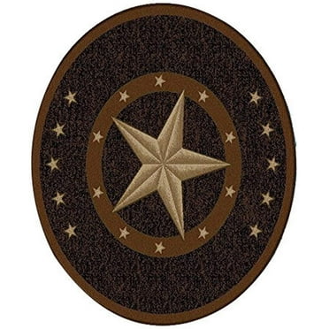 PREMIUM 3D Effect Hand Carved Thick Modern Cowboy Lodge Texas Star Area ...