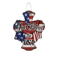4th of July Decorations Wooden Patriotic Wreath Red White and Blue ...
