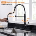 Touchless Spring Pull-Down Kitchen Faucet – Motion Sensor, Dual Spray ...