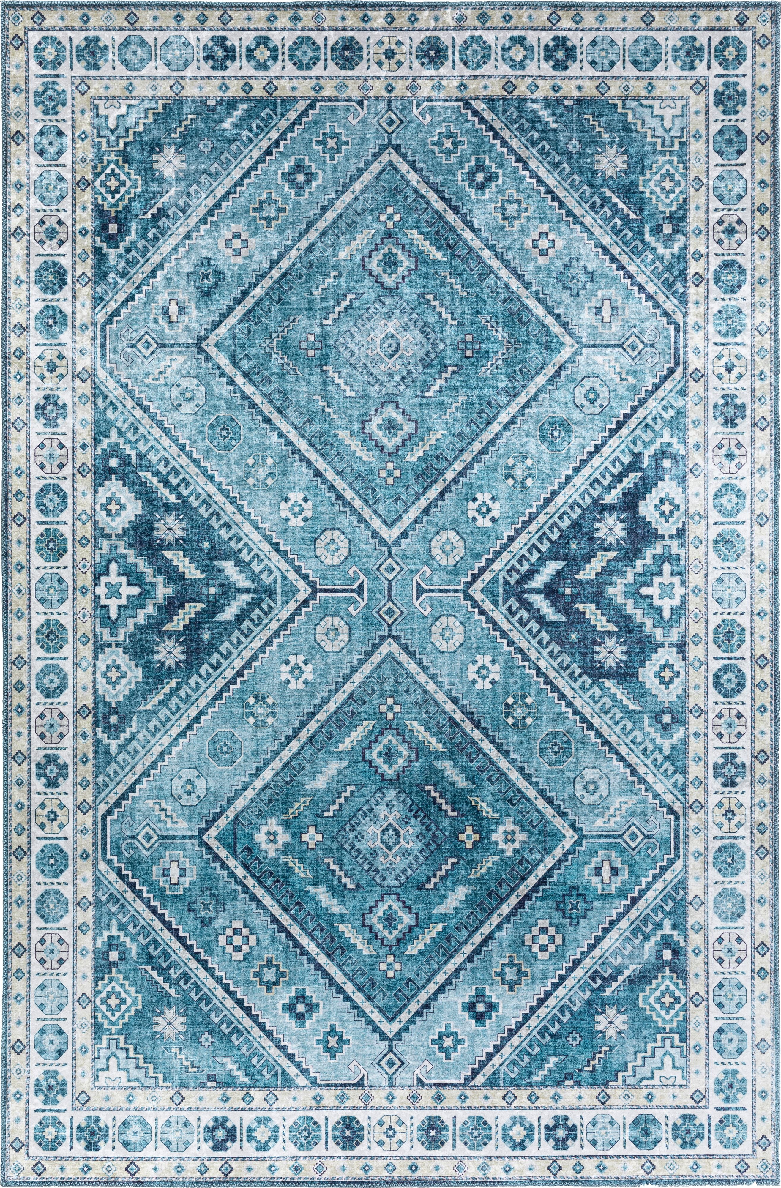 Addison Avignon Diamond Velvet Peacock Area Rug - Walmart.com