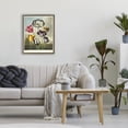 Stupell Industries Tulips From The Temple Brown Framed Floater Canvas ...