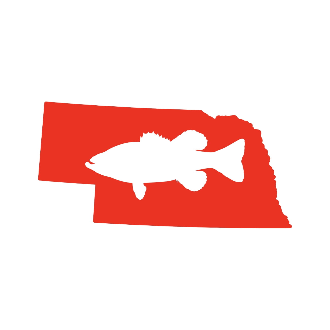 Nebraska Bass Sticker Decal Die Cut - Self Adhesive Vinyl ...