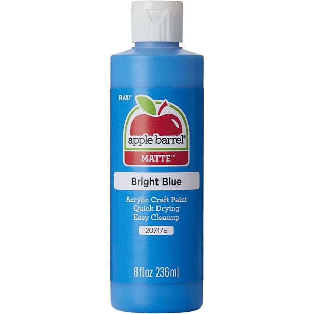 Apple Barrel Acrylic Craft Paint, Matte Finish, Bright Blue, 8 fl oz ...
