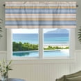 Blue Beige Brown Farmhouse Short Window Curtain Valances, Modern Simple ...