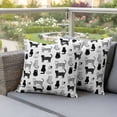 2 Pack Outdoor Waterproof Throw Pillow Covers,Black White Cats ...