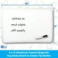 Flipside Products Two-Sided Aluminum Framed, Magnetic Dry Erase Board w ...