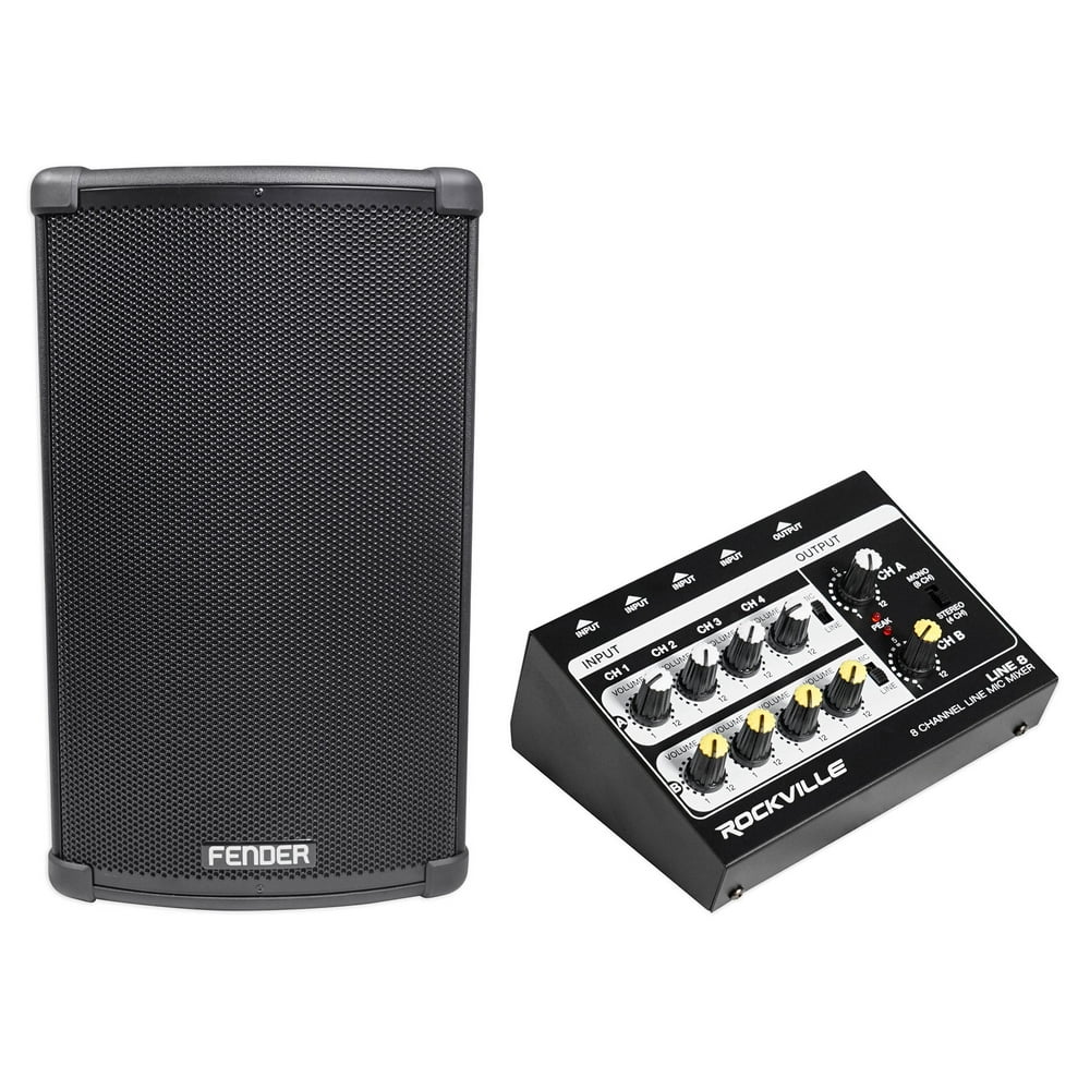 FENDER FIGHTER 12" 1100w Powered Active DJ PA Speaker, Bluetooth+8 ...