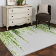 Green Willows Area Rugs 3x5 ft Spring Falling Green Willows Leaf White ...