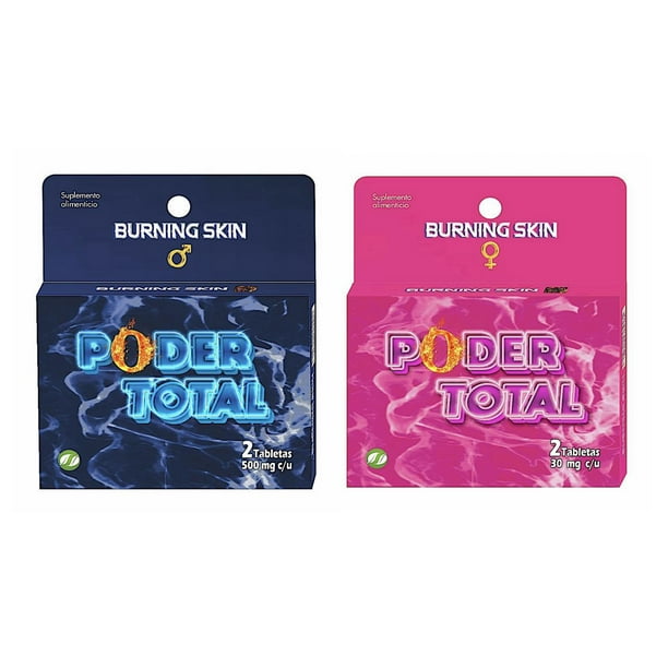 Vigorizante Masculino y Femenino Poder Total Natural 4 Tab Burning Skin ...