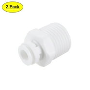 Uxcell G1/2 Female Thread 25mm Socket PVC Straight Pipe Fitting, 5 Pack ...