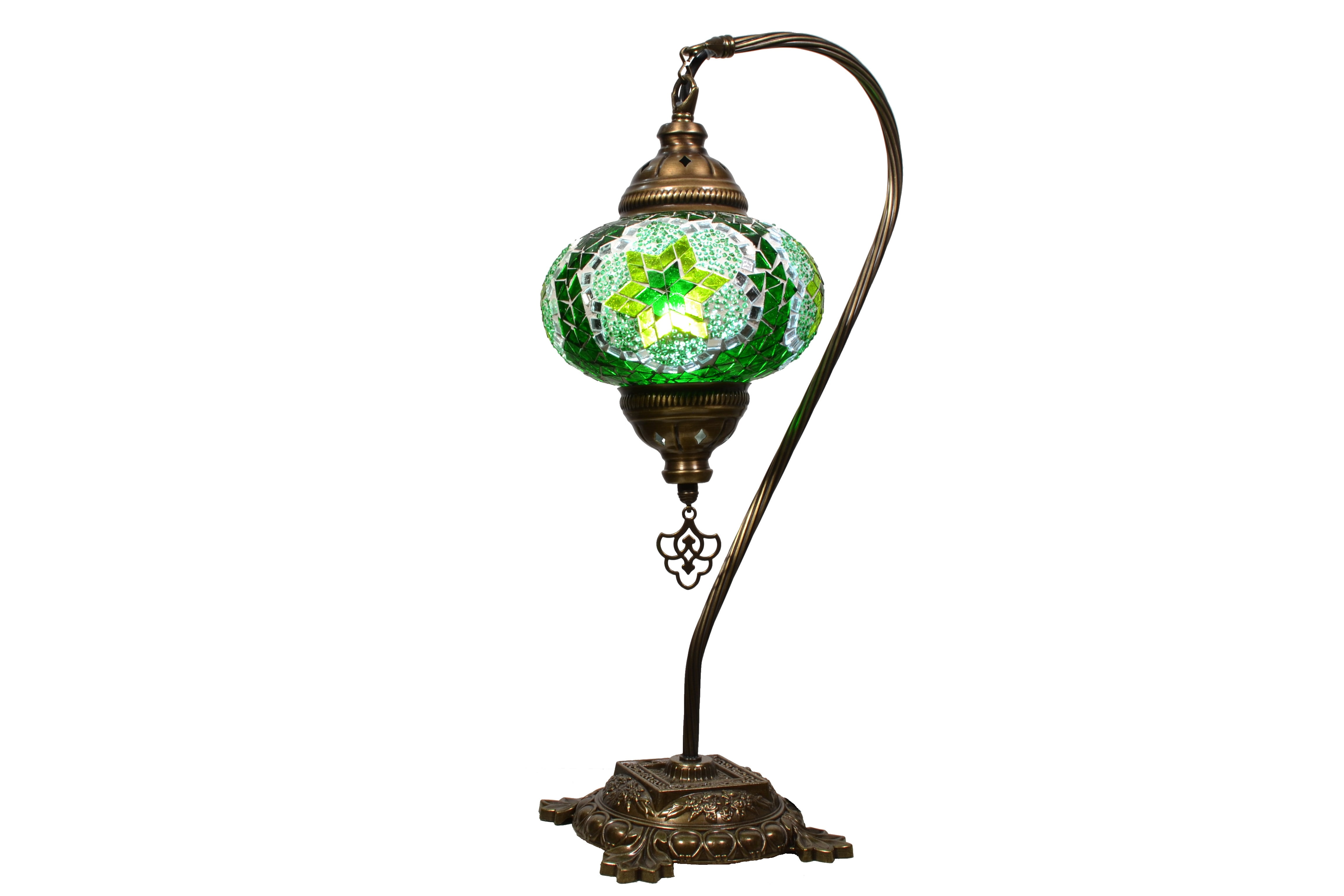 KusKuus Turkish Mosaic Swan Neck LED Table Lamp SNC2 - Walmart.com