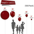 PartyWoo Ruby Red Balloons, 100 pcs Various Sizes for Garland, Arch ...
