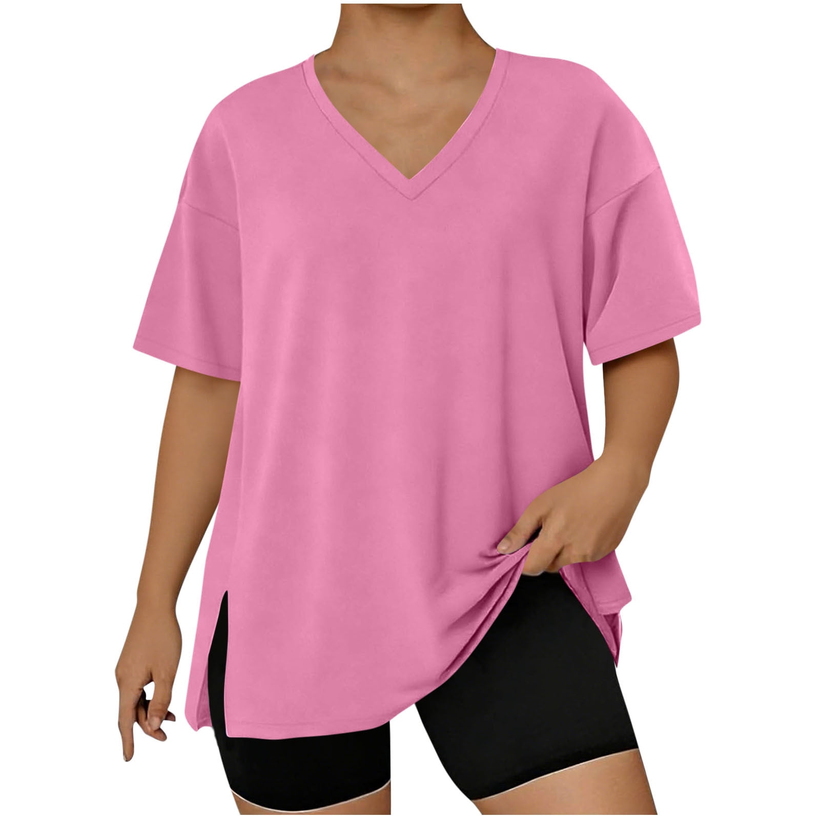 Click here for Cfhntfmh Womens Plus Size V Neck T Shirts Oversize... prices