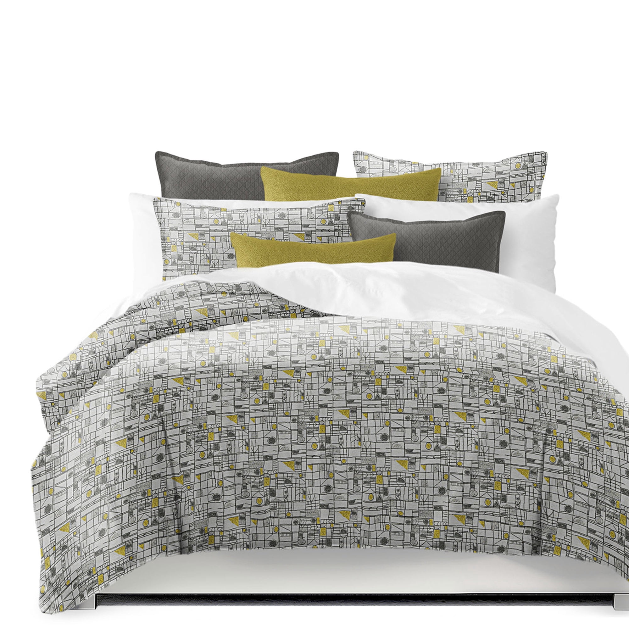 Wrigley Pyrite Super King Coverlet & 2 Shams Set, plus 2 bonus cushions ...