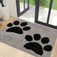 1/2pcs 2DFlat Dog Paw Print Welcome Mat, Flannel Non-slip, Water ...