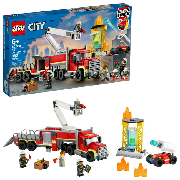 LEGO City Fire Command Unit 60282; Fun Firefighter Toy Building Set for ...
