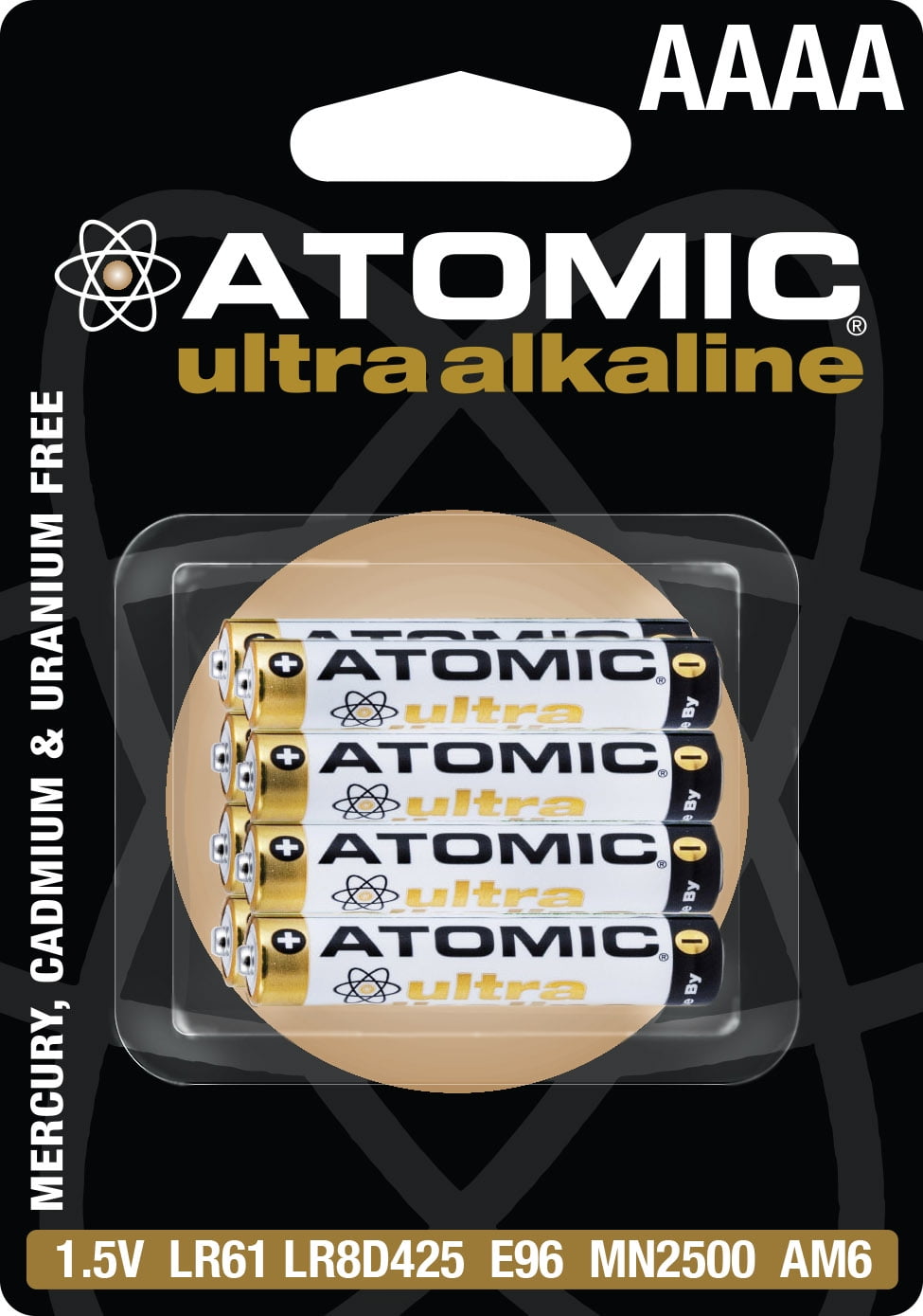 Atomic AAAA 1.5V LR61 E96 MN2500 AM6 Ultra Alkaline Battery (8 Pack ...