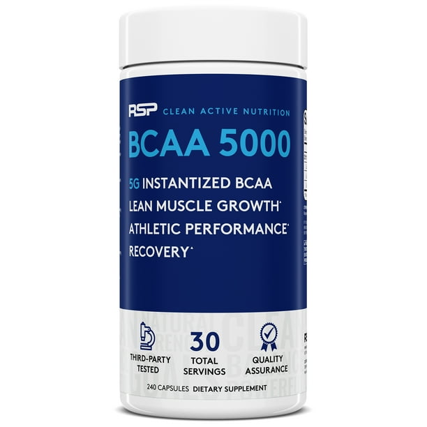 BCAA 5000 Capsules - Lean Muscle Growth, Recovery, 240 Capsules ...