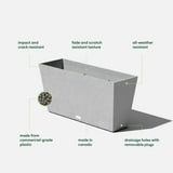 Veradek Outdoor Midori 31" Gray Plastic Planter, Trough Design, Pre ...