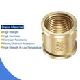 Uxcell G1/2 Female Thread DN15 Brass Pipe Fitting Coupling Connector ...