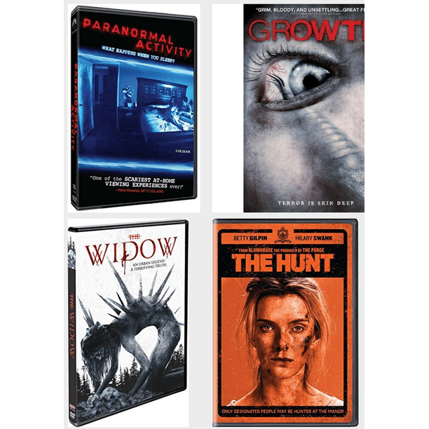 Horror 4 Pack DVD Bundle: Paranormal Activity, Growth, The Widow, The ...