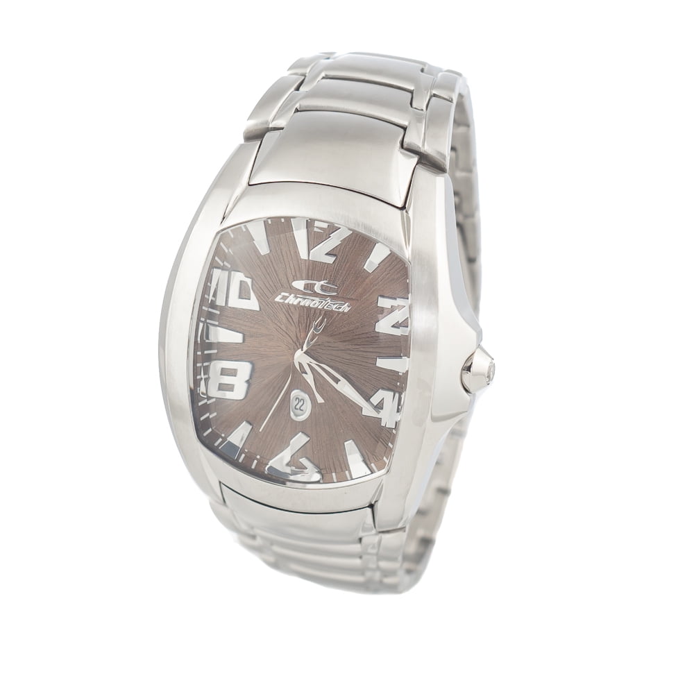 WATCH CHRONOTECH STAINLESS STEEL BROWN SILVER MEN CT7988M 65M - Walmart.com