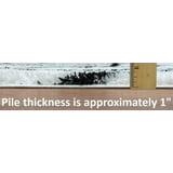 HR Plush Black & White Wave-Patterned Shag Rug, 1-Inch-Thick Soft High ...