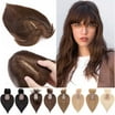 HAIRRO Human Hair Toppers For Women 100% Remy Topper With/Without Bangs ...