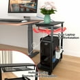 3 Tier Mobile PC Tower Stand, Adjustable Height, Under Desk Mounting ...