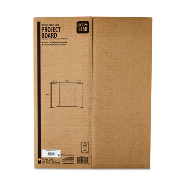 Pen+Gear White Tri-Fold Cardboard Project Display Board, 28" x 40 ...