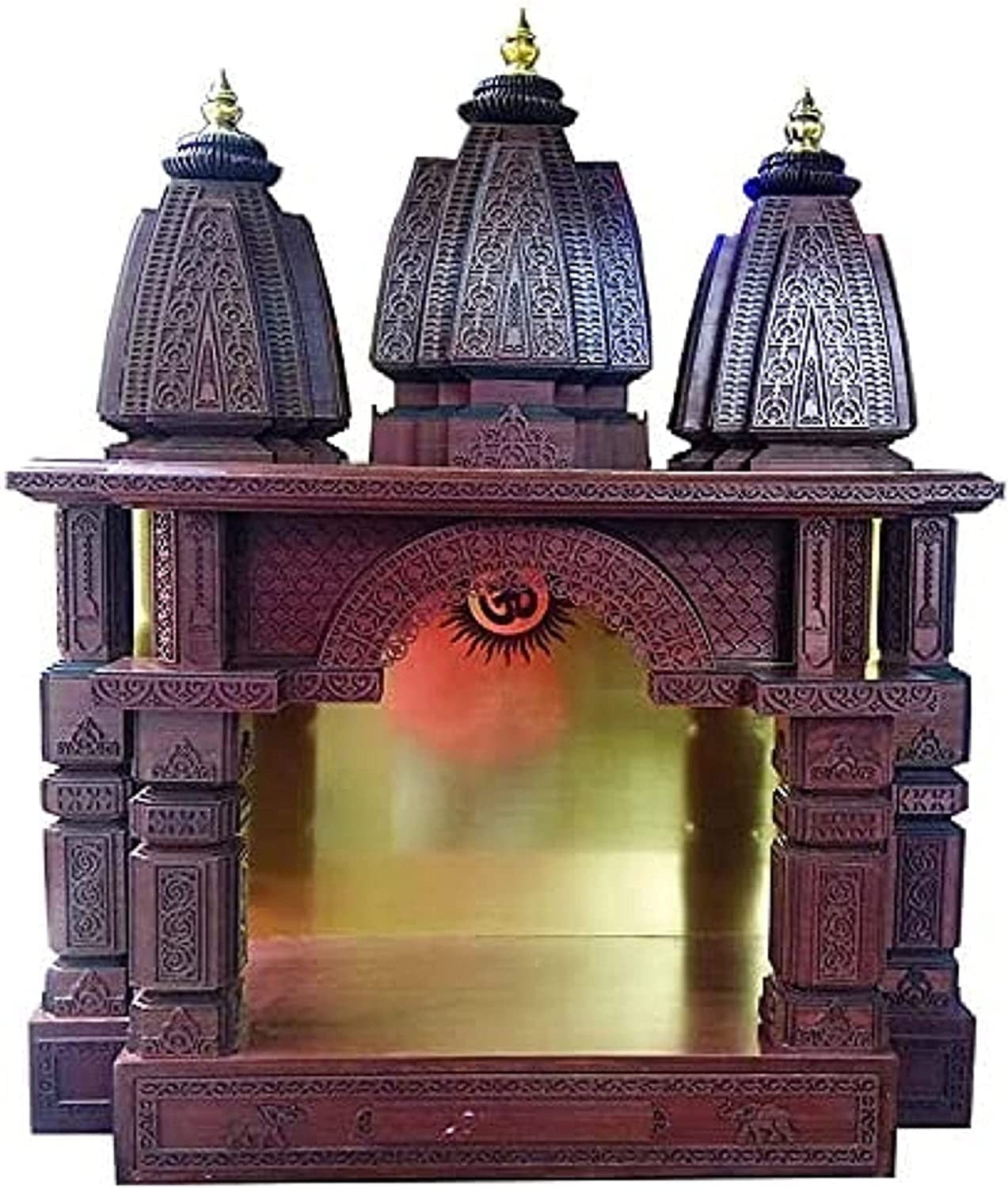 Wooden LED Lights Pooja Mandir For Home And Office /Temple Shrine ...
