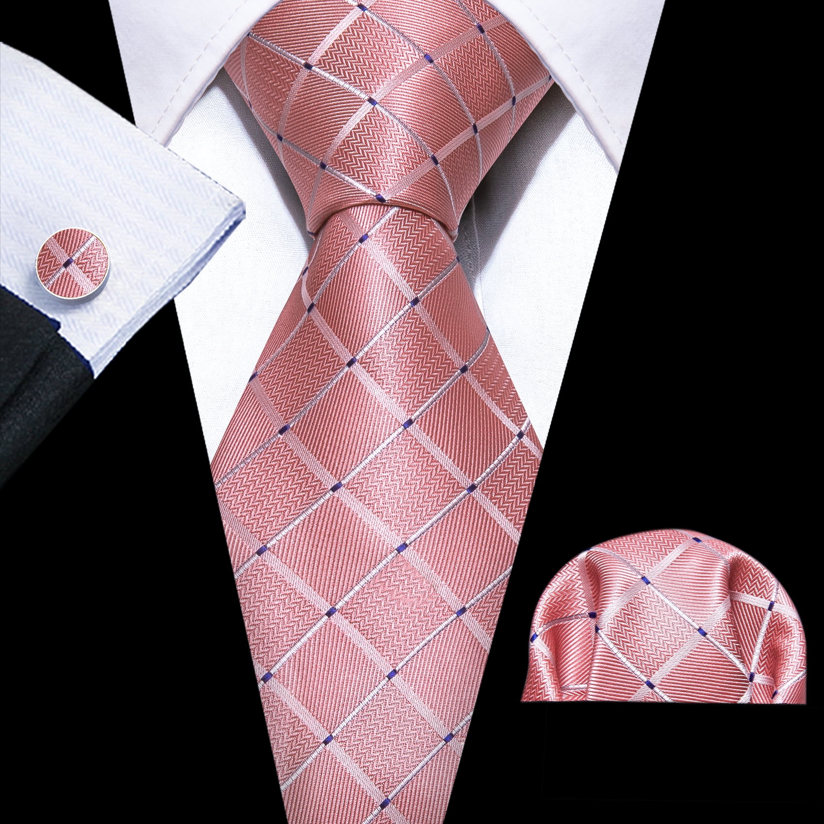 Barry.Wang Classic Ties for Men Formal Business Wedding Solid Paisley ...