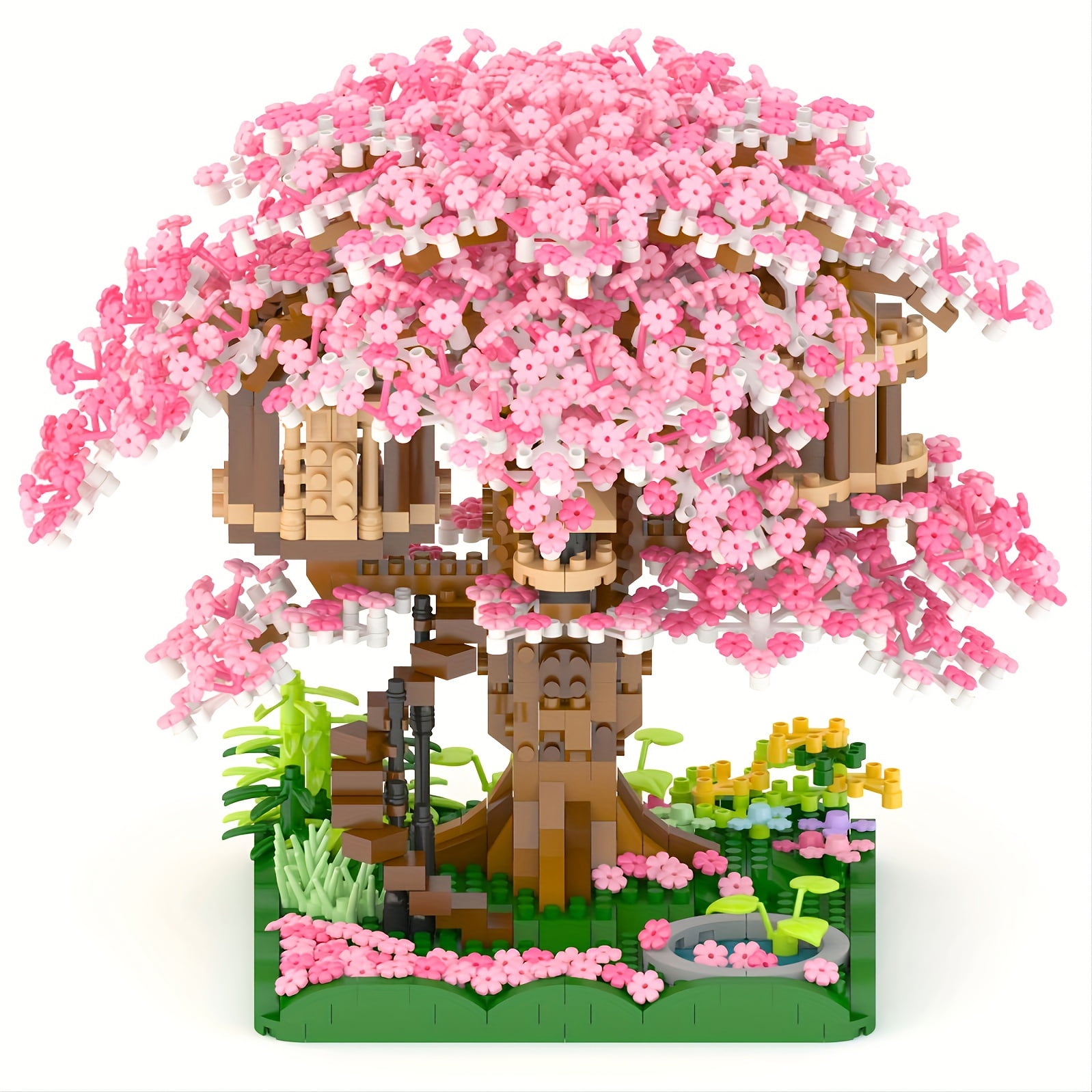 Click here for Grm 2028pcs Pink Sakura Tree House Building Blocks... prices