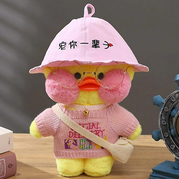 30cm Cartoon Cute Yellow Lalafan Coffee Duck Plush Kawaii Doll Children ...