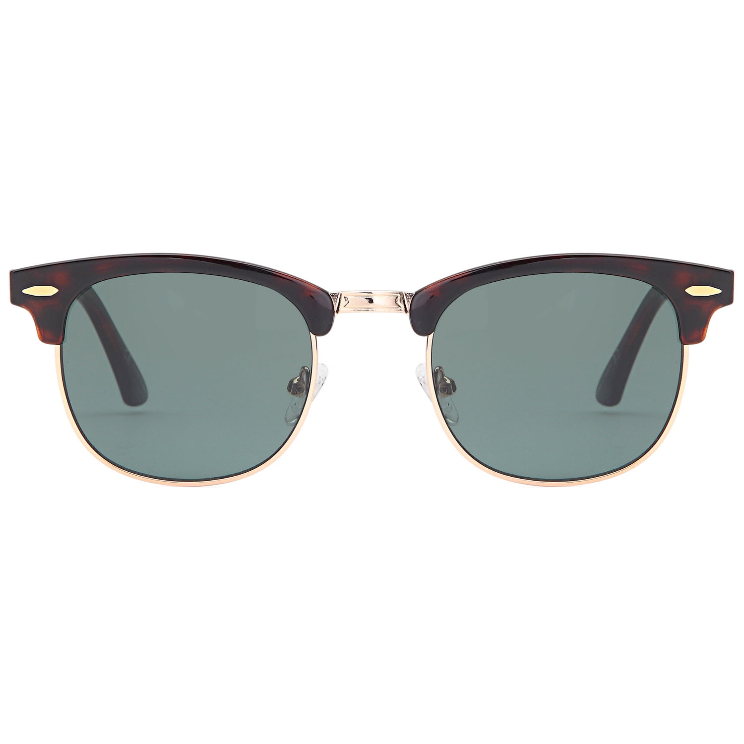 ALTEC VISION Vintage Retro Classic Half Frame Horn Rimmed Sunglasses ...