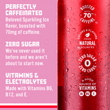 Sparkling Ice +Caffeine Cherry Vanilla Flavored Sparkling Water, Zero Sugar, Low Calories, 16 Fl ...