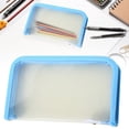 1Pc Portable Clear File Bag, Zippered Closure Storage Pouches ...