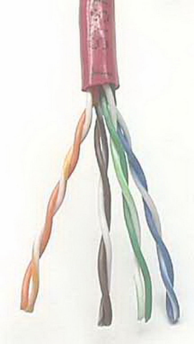 IEC CAB008-MP-L5-RD 24 Gauge 4 Pair Stranded Category 5e Red Cable ...