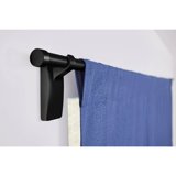 Command Matte Black Curtain Rod Hooks, 2 Hooks, 4 Adhesive Strips ...