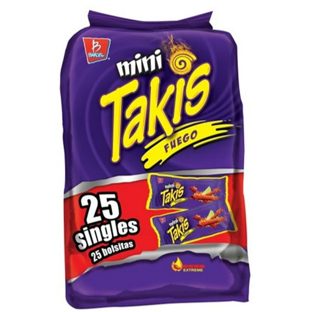 Mini Takis Fuego, Snack Packs, 25 Count - Walmart.com