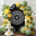 Black Boho Arch Backdrop Cover 6.6x3.3 Ft, Spandex Wedding Arch Stand ...