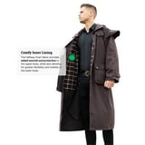 RESISTANCE Premium Oilskin Duster Coat Waterproof Cotton Unisex Cowboy ...