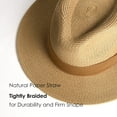 2024 Furtalk Womens Mens Wide Brim Straw Panama Hat Fedora Summer Beach