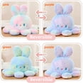 Reversible Octopus Bunny Plushie,Tie-Dye Stuffed Animals Plush Pillow ...