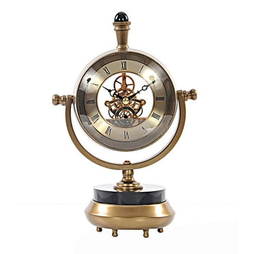 Brass/ Alum. Lamp Post Clock One Sided - Walmart.com
