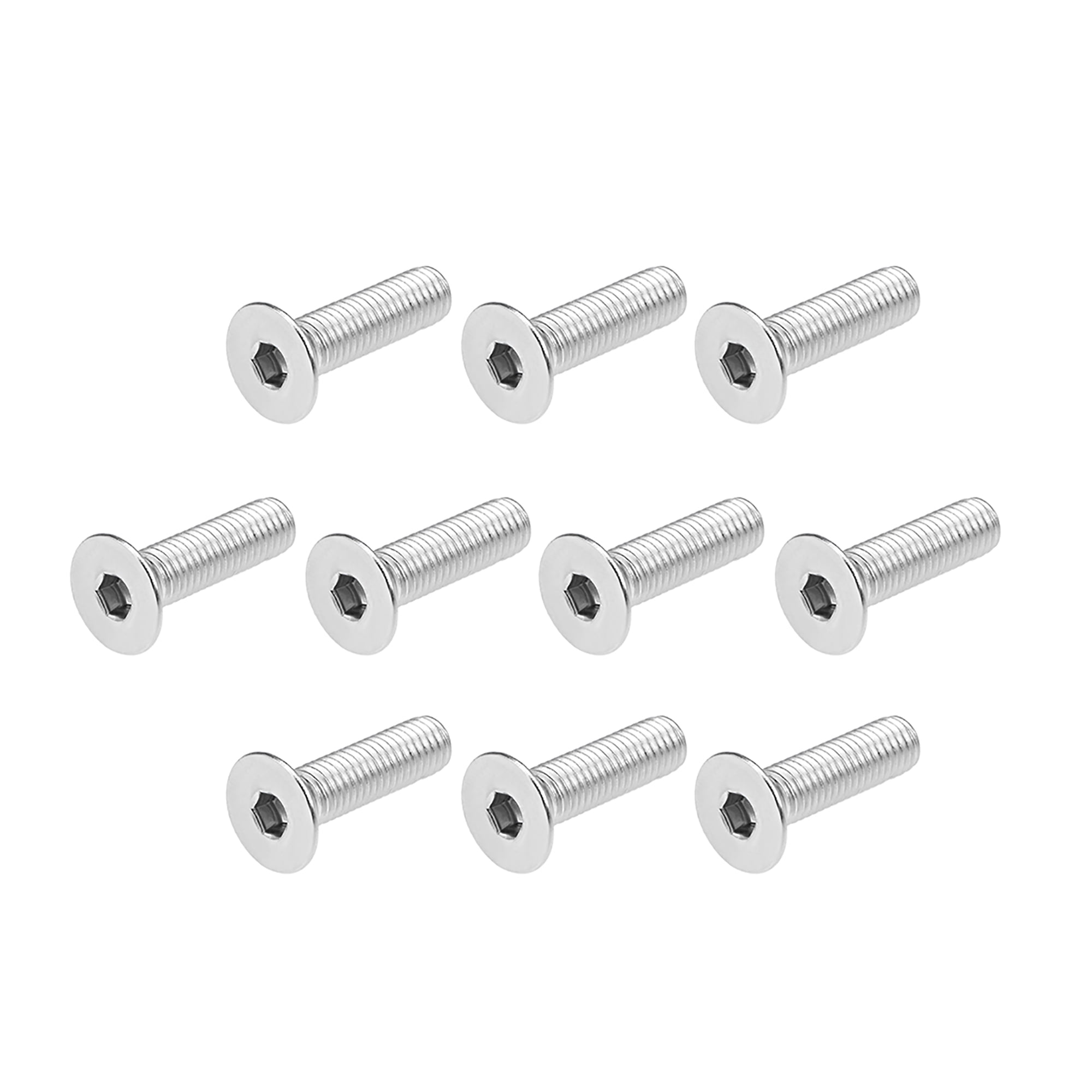 M8x30mm Flat Head Machine Screws Inner Hex Screw 304 Stainless Steel ...