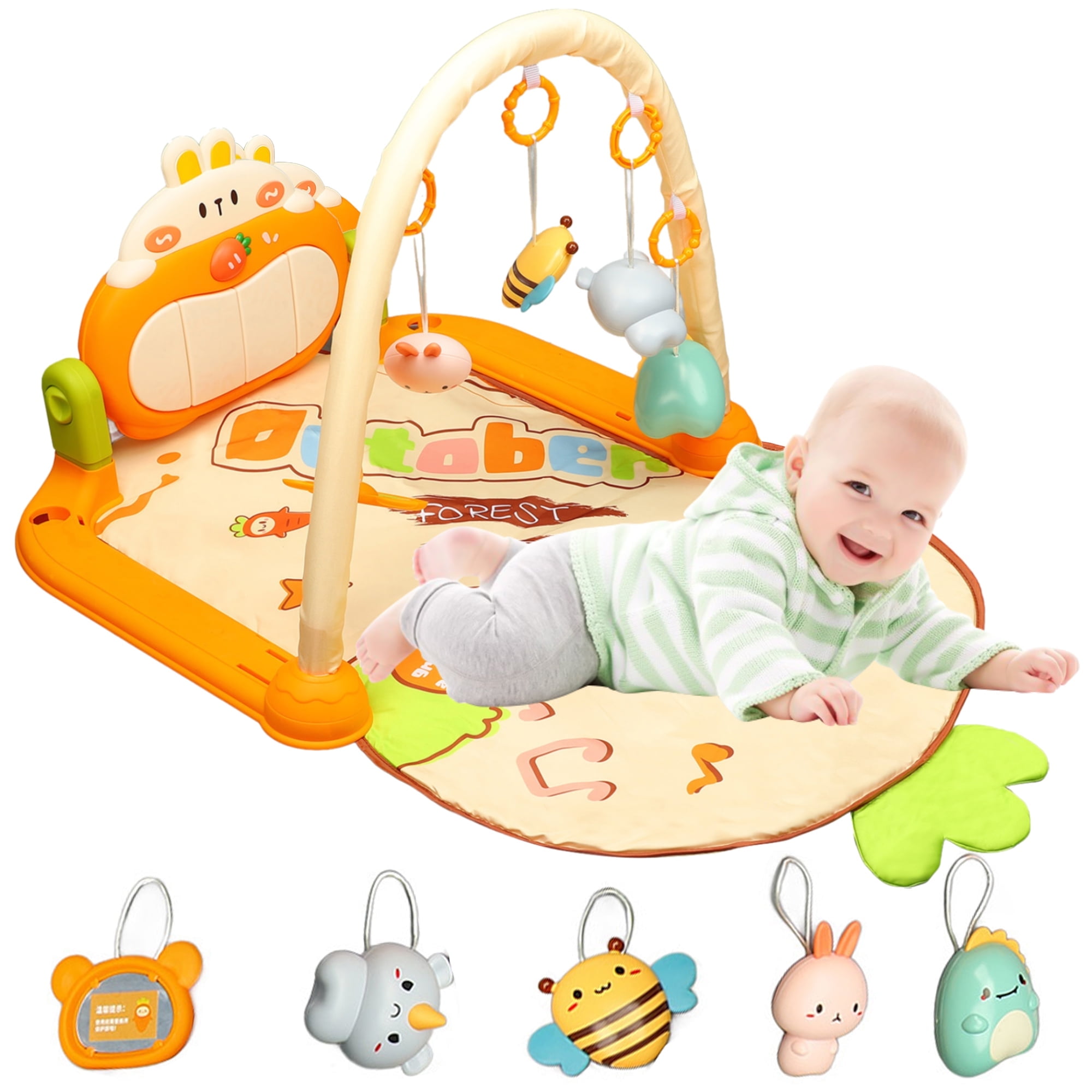 Click here for Grm Baby Gym Mat With 4 Soft Rattles Baby Play Mat... prices